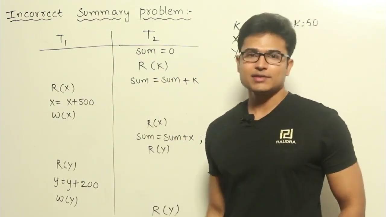 5 Incorrect summary problem - YouTube