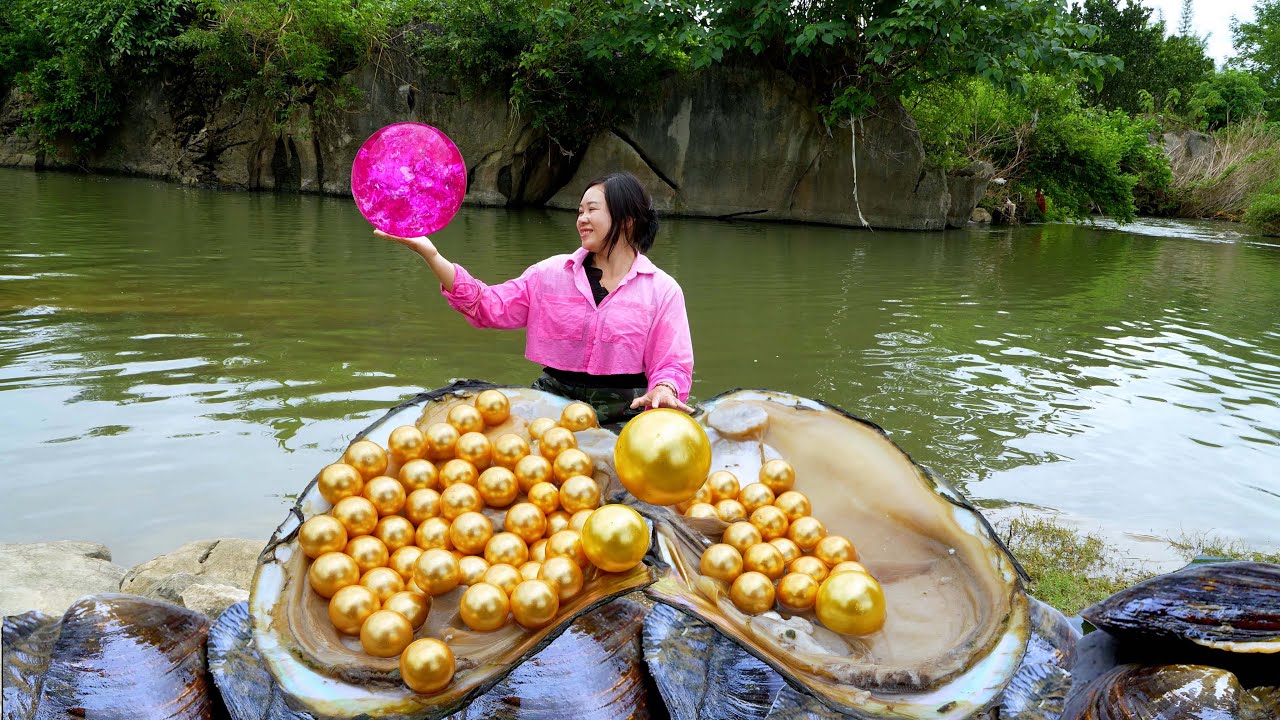 🎁🎁Pry open the giant clam, inside it nurtures precious and high-quality ...