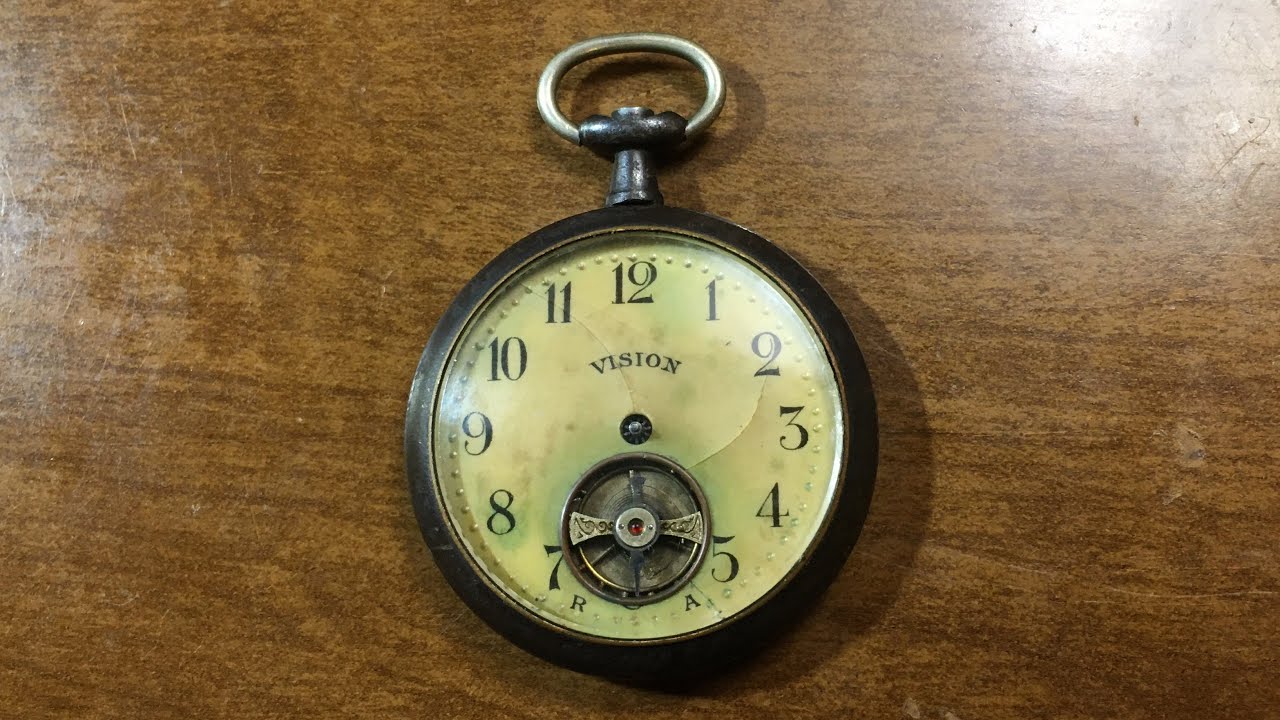 Exposed balance wheel pocket watch - YouTube