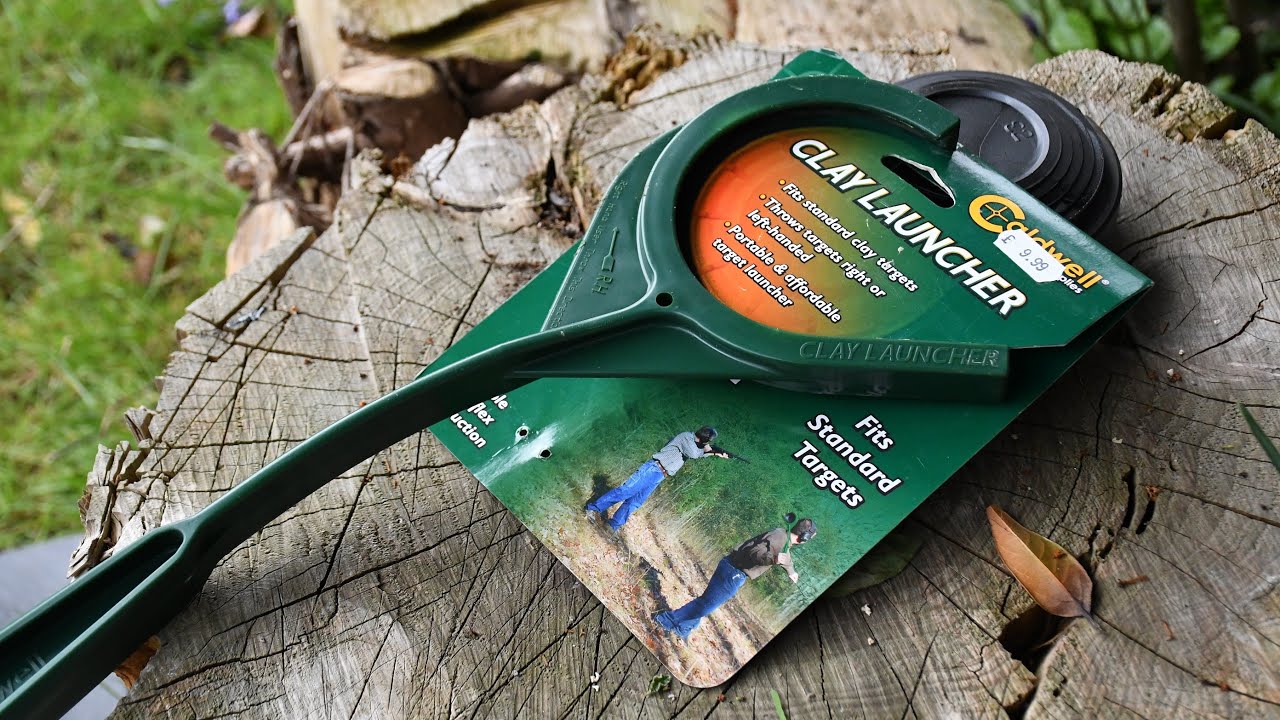 Caldwell Clay launcher, throw your own clay pigeons! - YouTube