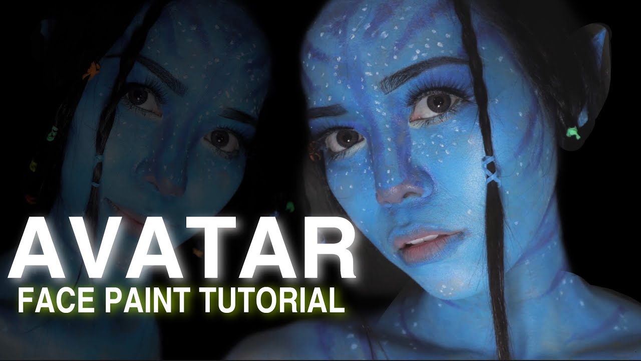 AVATAR FACE PAINT TUTORIAL | EASY&SIMPLE MAKEUP - YouTube