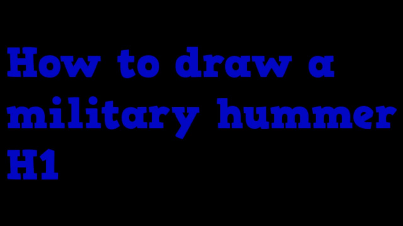 How to draw a military Hummer H1 (Time-Lapse) - YouTube