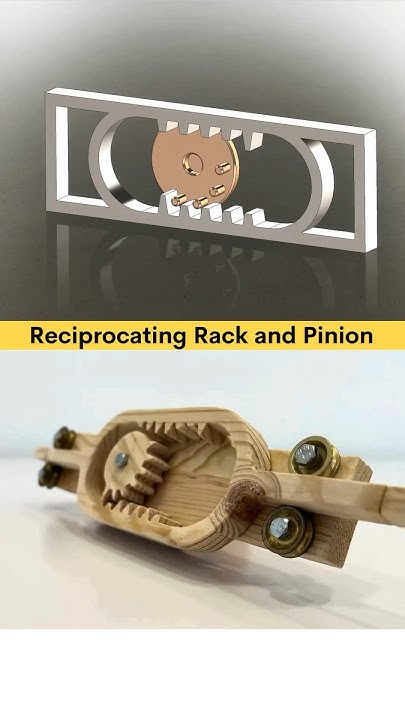 Reciprocating Rack and Pinion Mechanism #3danimation #cad #mechanical # ...