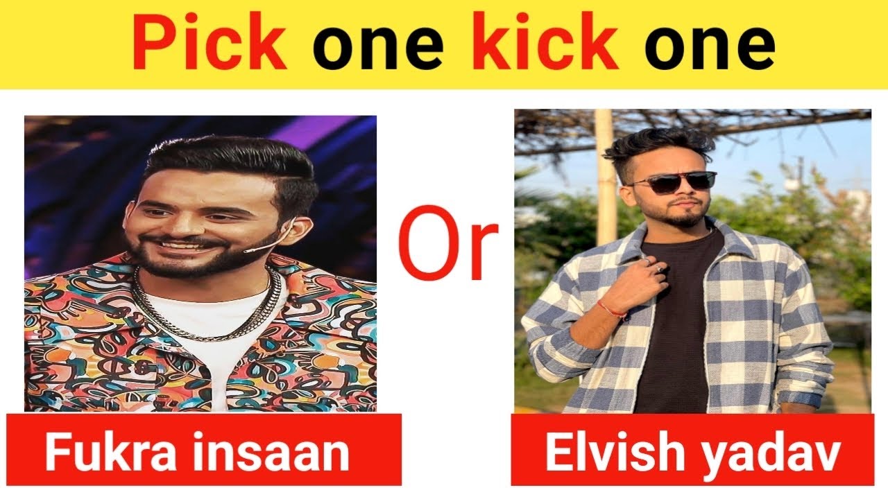 Pick one kick one challange | YouTube vs Celebrity edition | pick one ...
