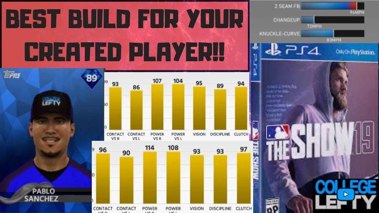 THE BEST BUILD FOR YOUR CREATED PLAYER IN MLB THE SHOW 19! - YouTube