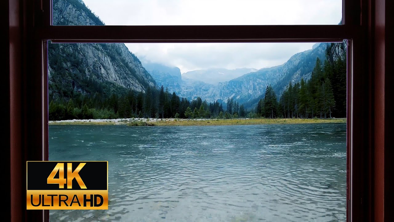 4K | The world outside the window | Amazing Scenery rainy screensaver ...