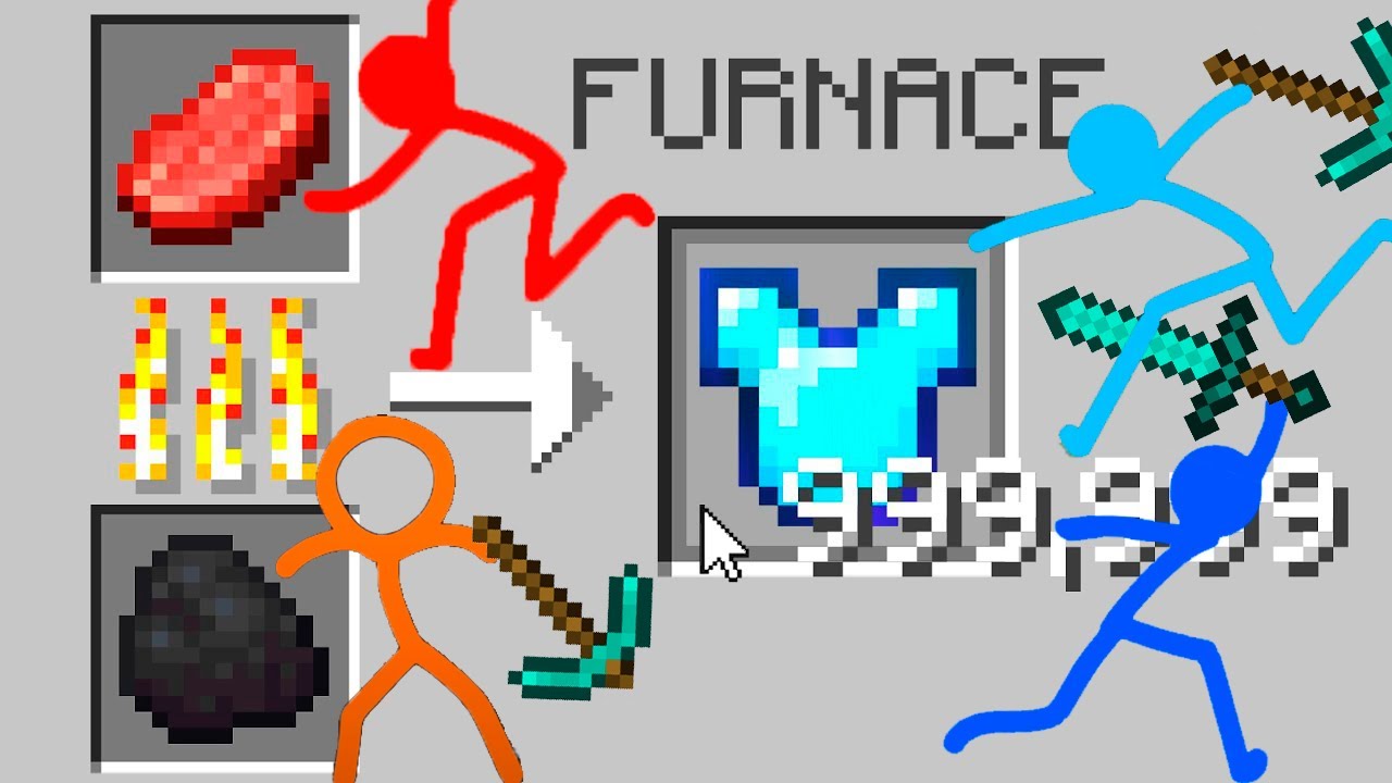 Stickman Animation Vs Minecraft ~ CURSED FURNACE / Stick Fight Cartoon ...