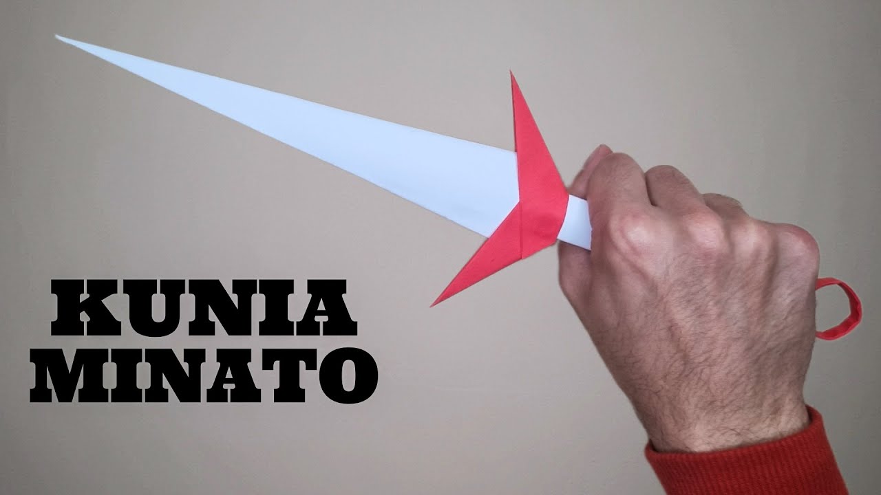 Paper Ninja Kunia - How to Make a Kunia Minato - Paper Ninja Knife ...