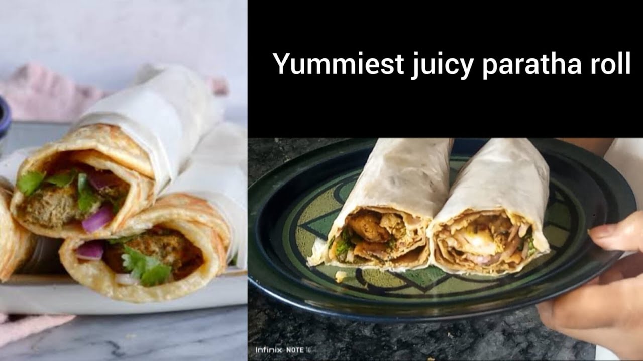 chicken Tikka paratha roll with wheat paratha | juicy paratha roll | A1 ...
