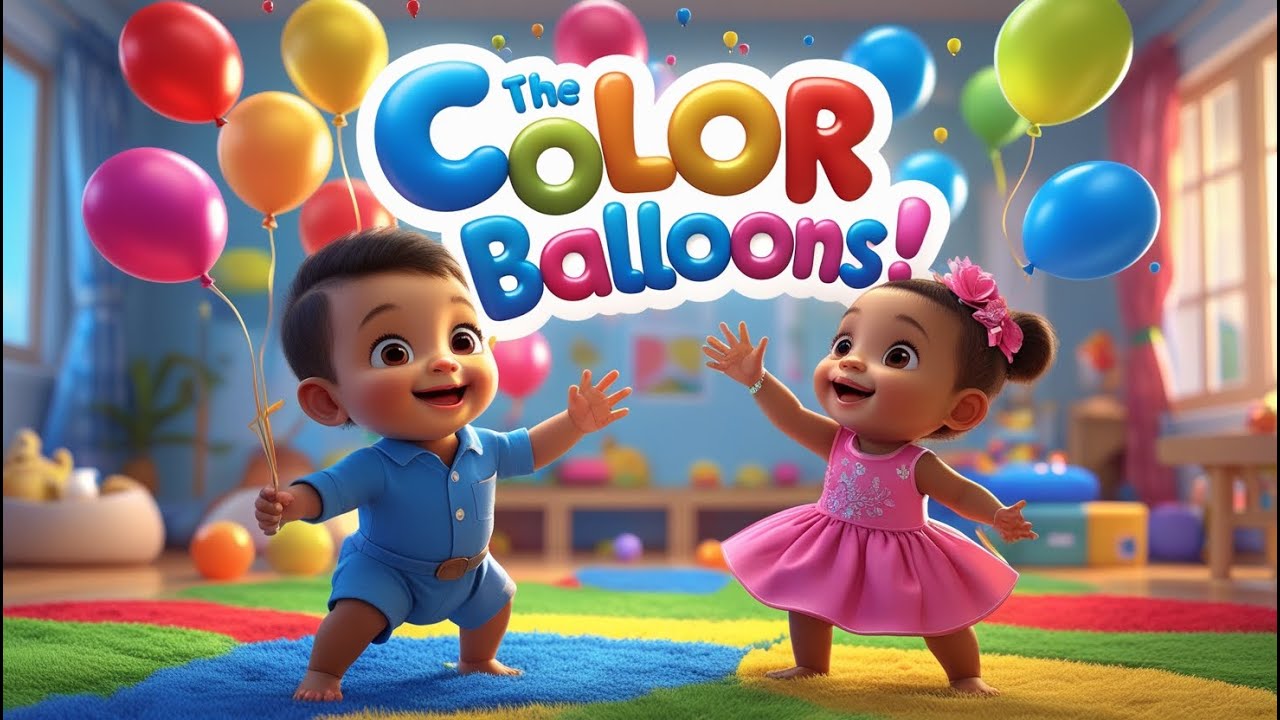 The Balloon Song (for learning colors) | The Color Balloons | Learning ...