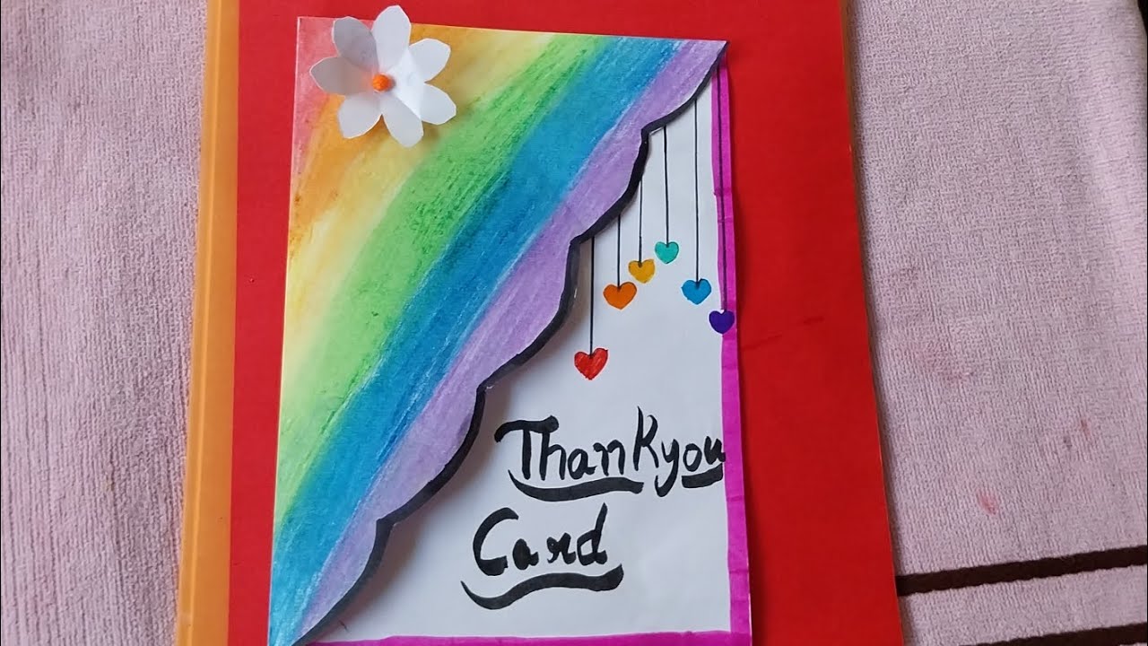 How To Make Thank you Card Easy and Beautiful 😍 - YouTube