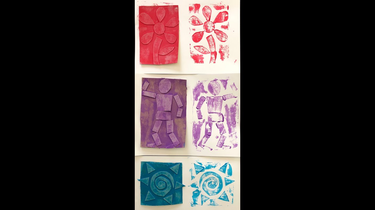 Printmaking for Kids with Recycled Materials, Elementary Art Project ...