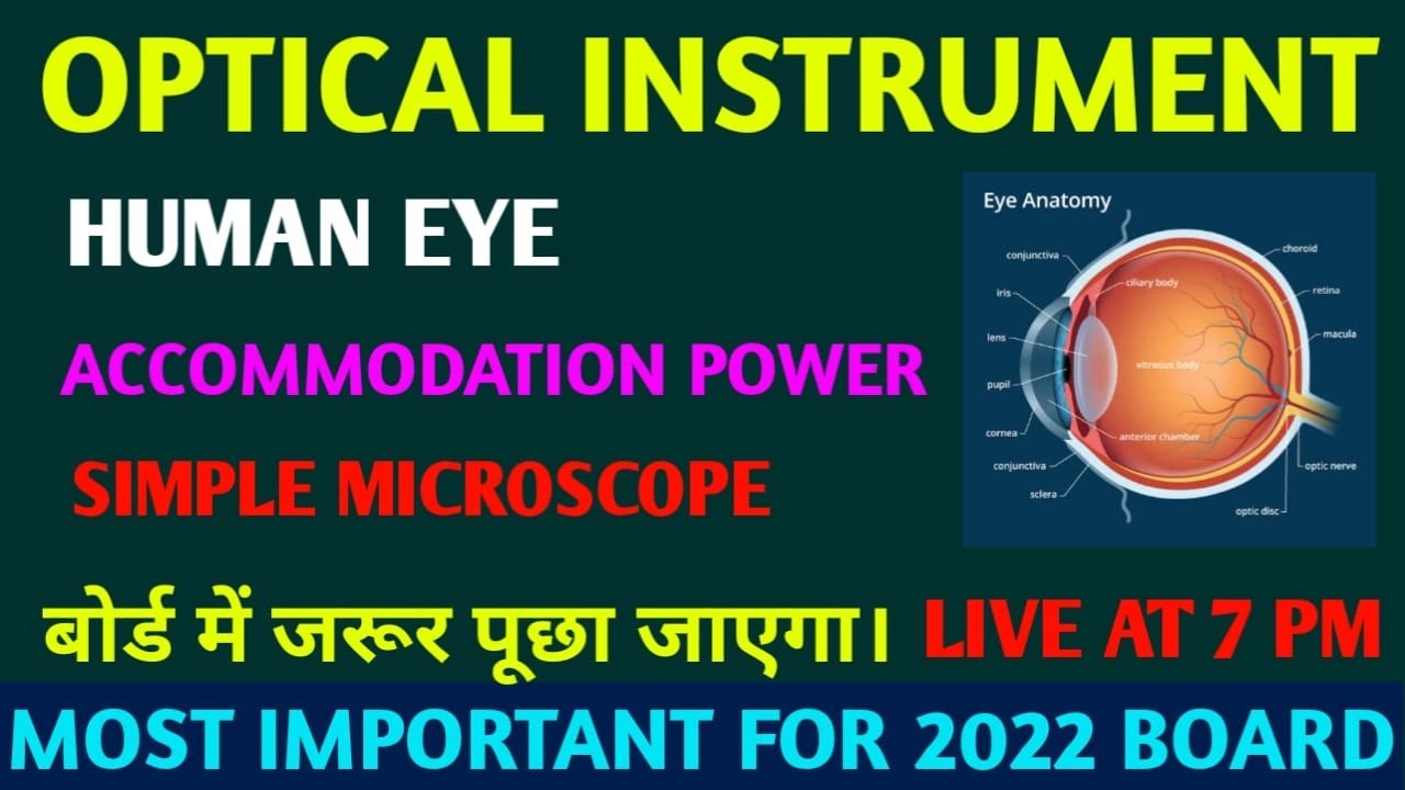 OPTICAL INSTRUMENT CLASS 12|HUMAN EYE|SIMPLE MICROSCOPE - YouTube