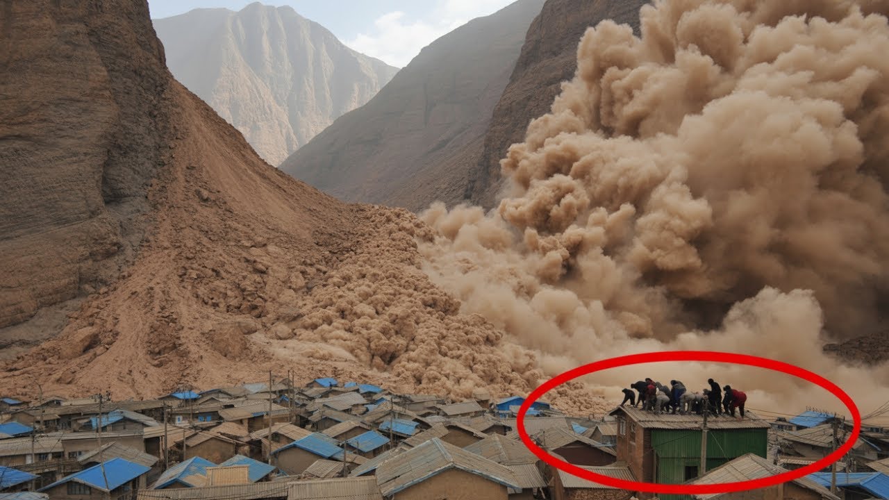 🚨 ENTIRE Village SWALLOWED by Giant Landslide in India – Mountain COLLAPSES Without Warning ...