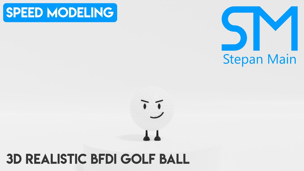 Speed Modeling - 3D Realistic BFDI Golf Ball in Blender - YouTube