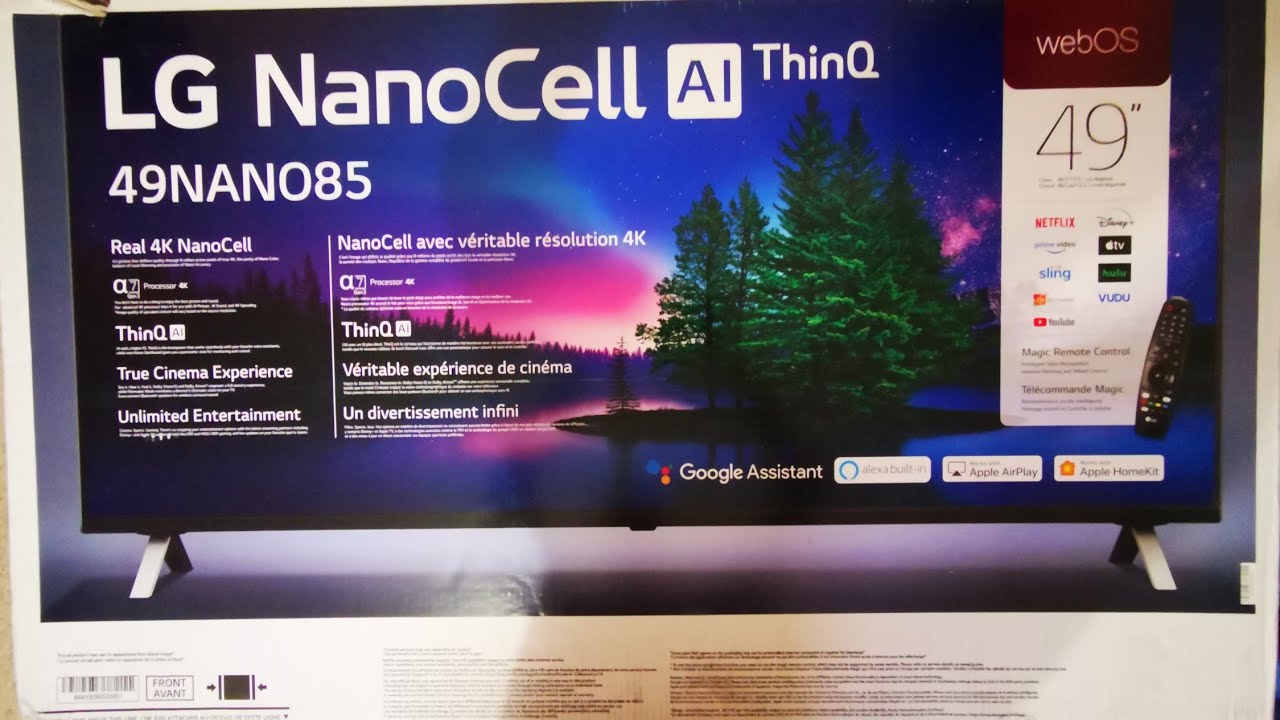 LG nano cell 49NANO85UNA openbox abrir la caja la opinion - YouTube