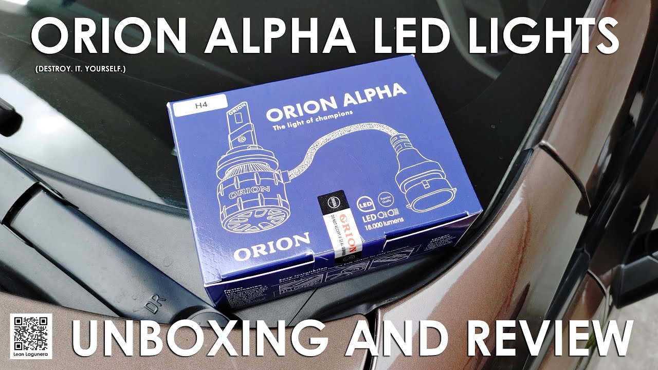 Orion Alpha LED Headlights Unboxing and Review - YouTube