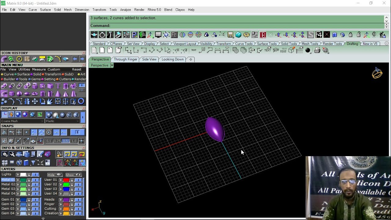 gemvision 9 tutorial how to use matrix art #abubakar3djewellerydesign ...