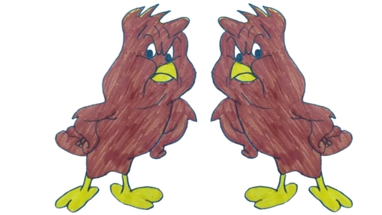 How To Draw Henery Hawk | Sketch Of Henery Hawk | Cartoon Characters ...