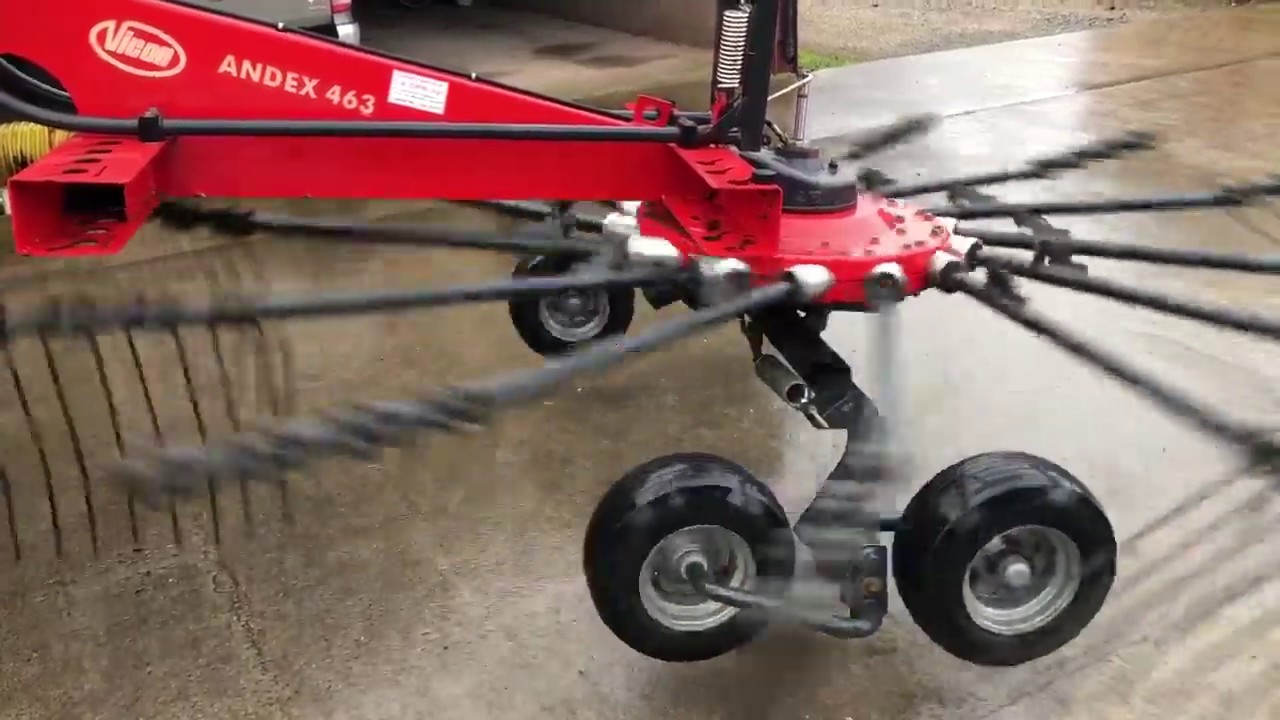 vicon 463 single rotor rake rake - YouTube