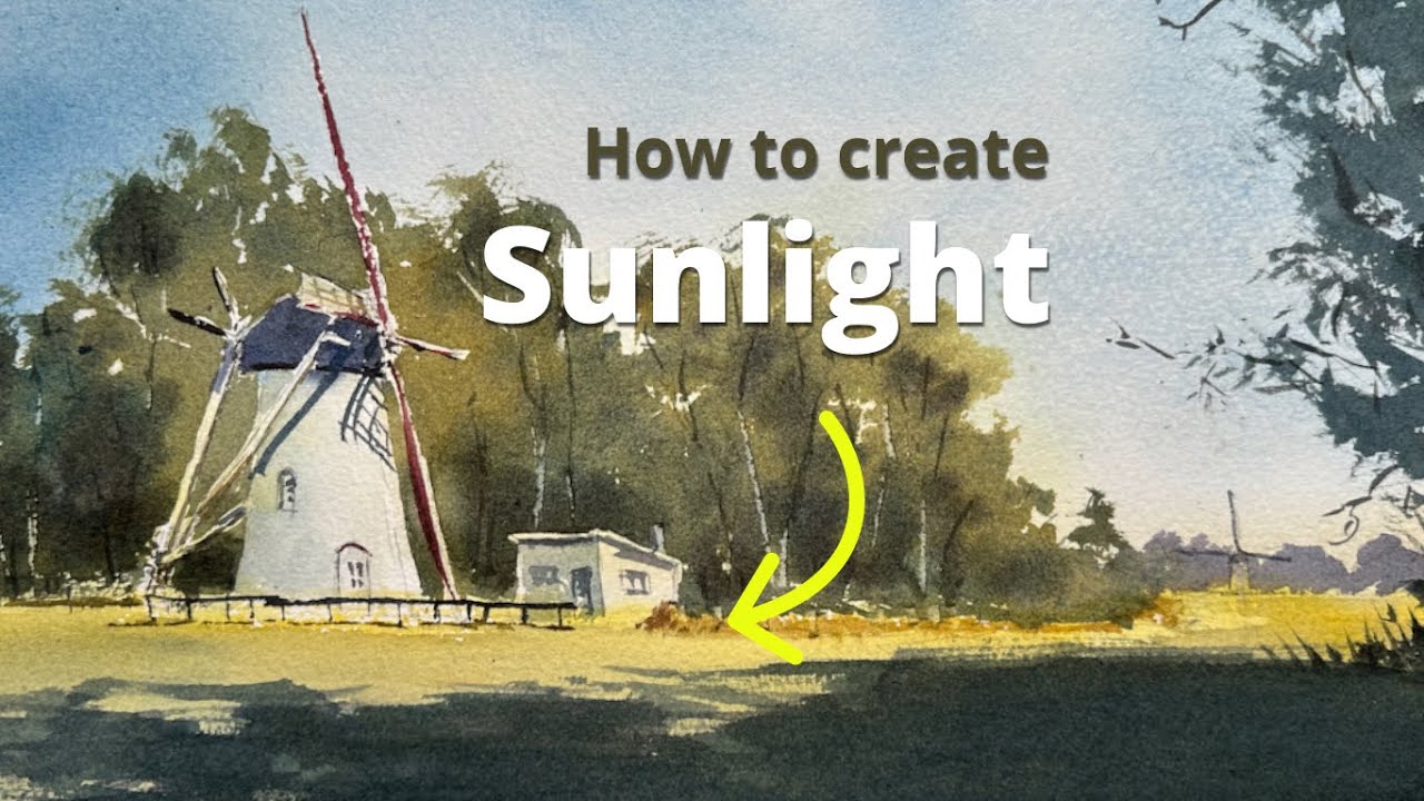 How to Paint Strong Sunlight with Watercolors - YouTube