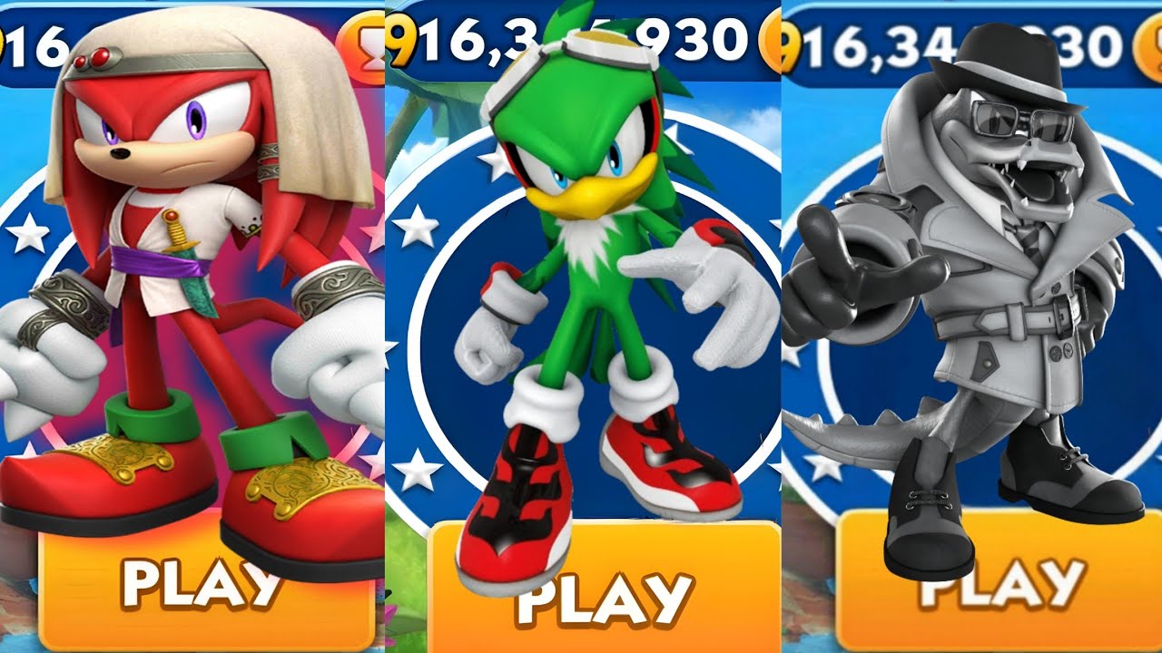 Sonic Dash - Sinbad Knuckles VS Jet Sonic VS Detective Vector_ Movie ...