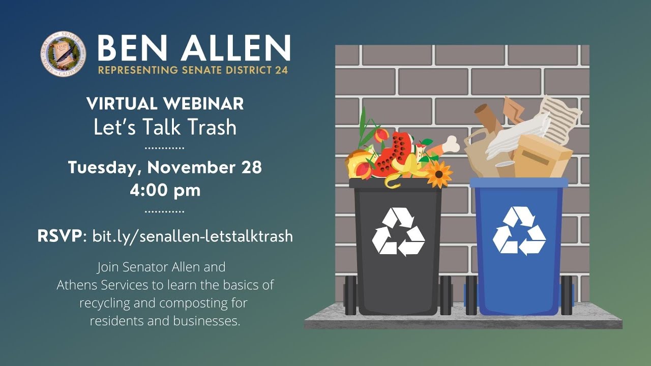 Let's Talk Trash: Senator Allen's Recycling and Composting Webinar ...