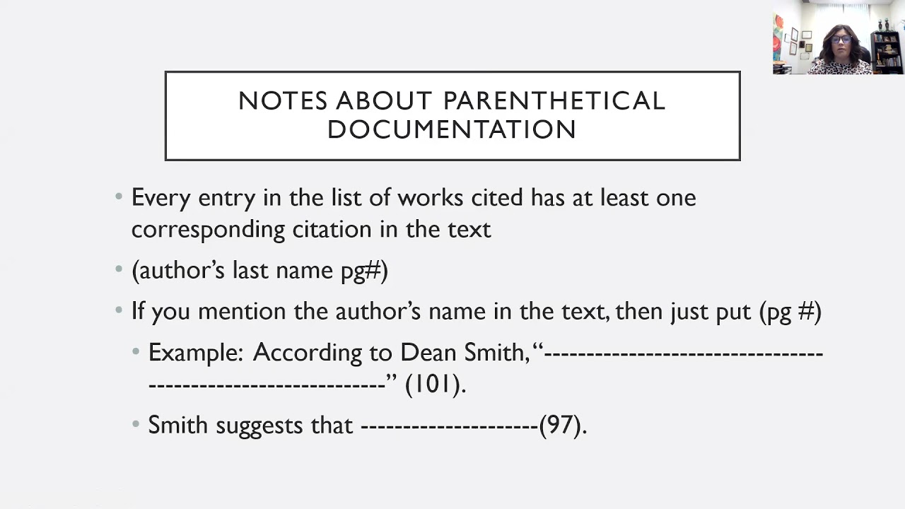 Parenthetical Documentation Notes - YouTube