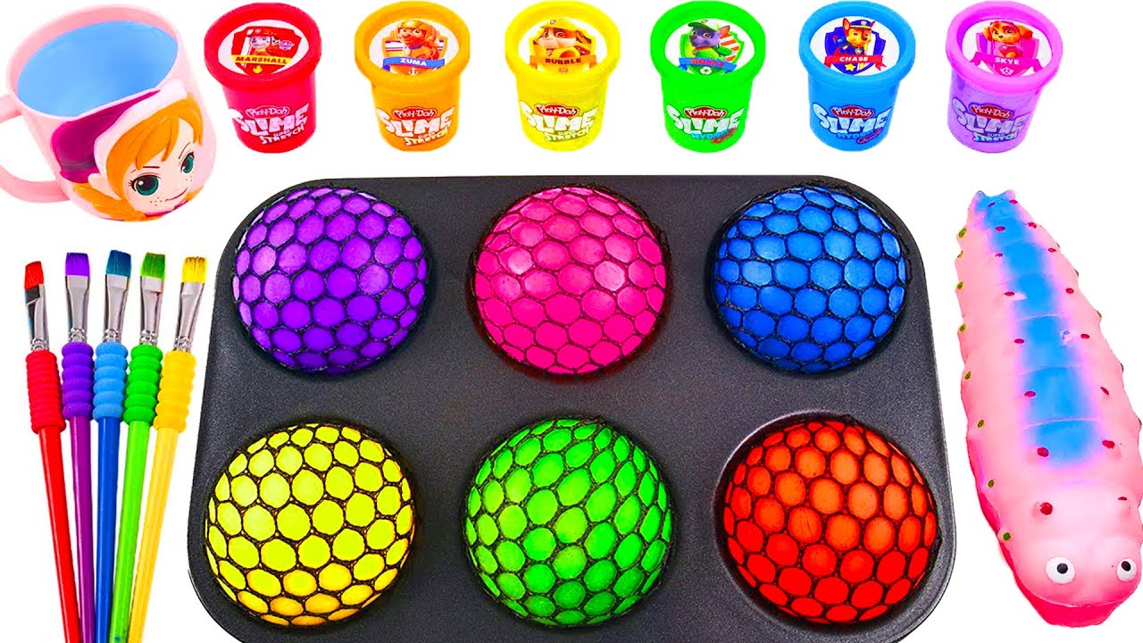 Satisfying Video | How to Make Rainbow Mixing Glitter Candy in SHAPES ...