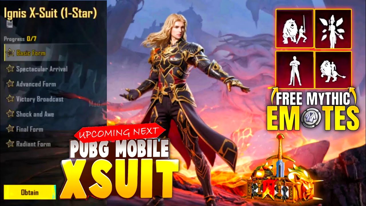 Pubg Mobile New Upcoming x Suit | Ignis X-Suit 7 Star 🌟 First Look ...
