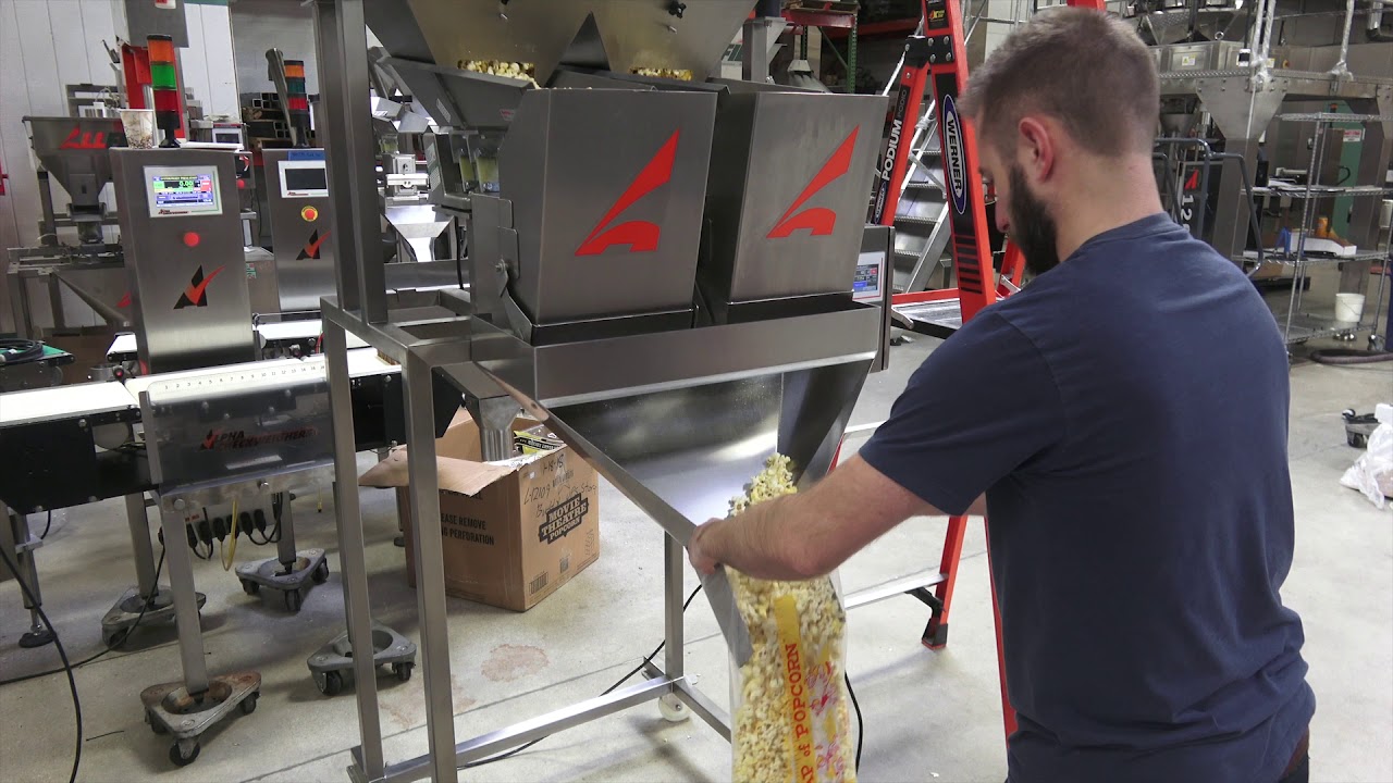 Filling Machines for Popcorn | Vibratory Filler E/Series Model VF200E ...