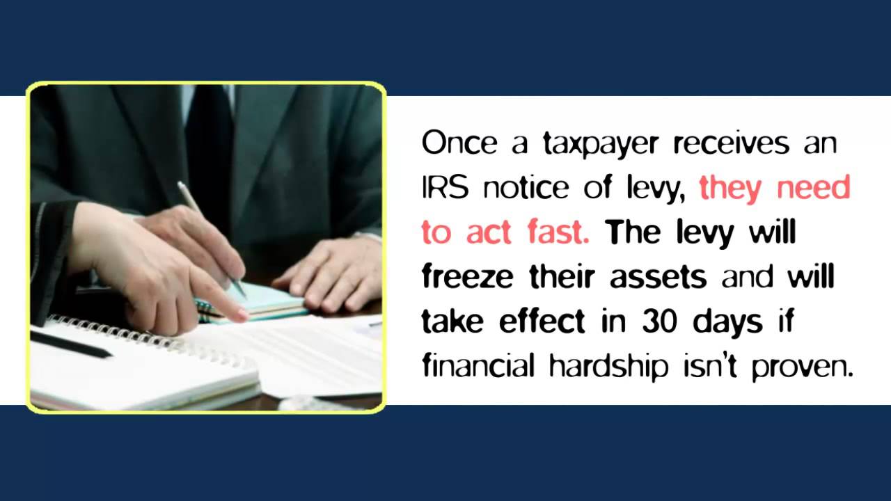What is an IRS Notice of Levy? Colorado Tax Help - YouTube