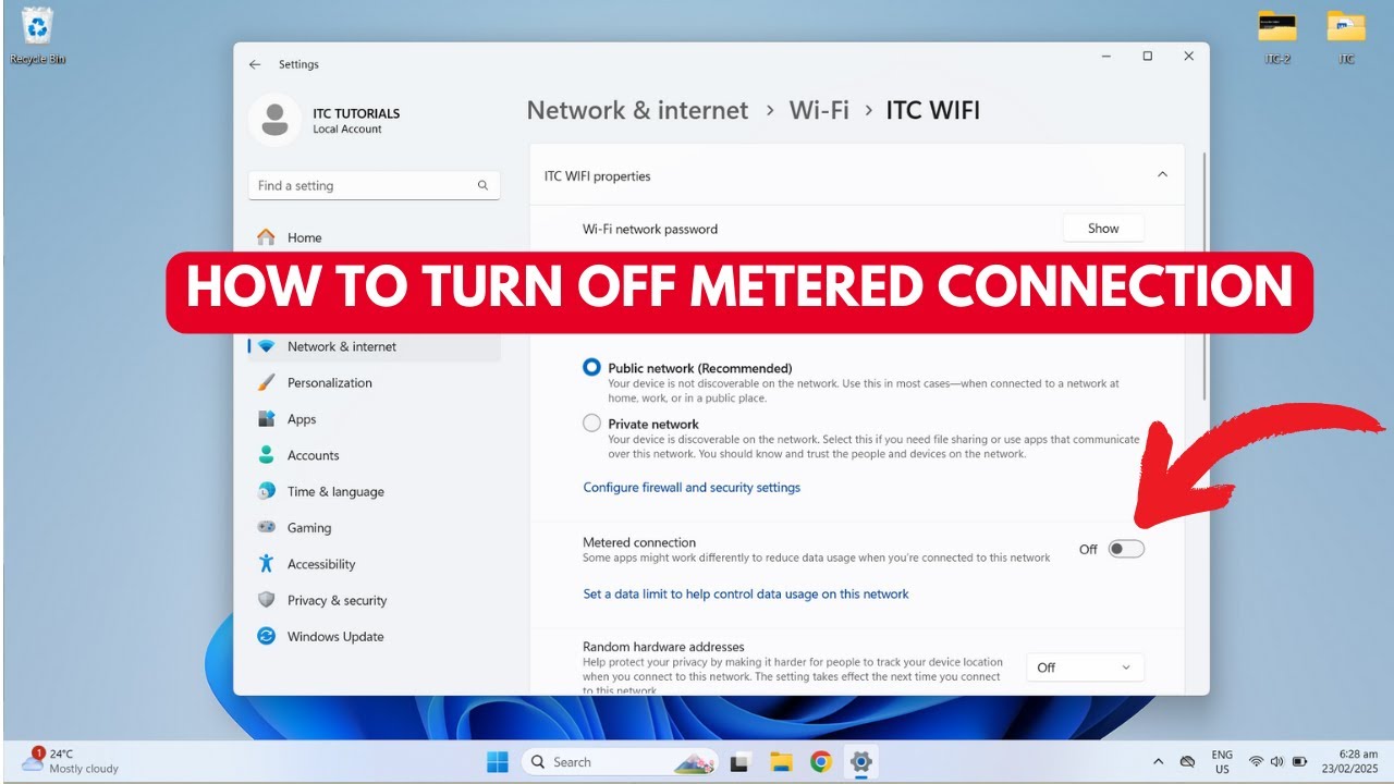 How to Turn OFF Metered Connection in Windows 11 - YouTube