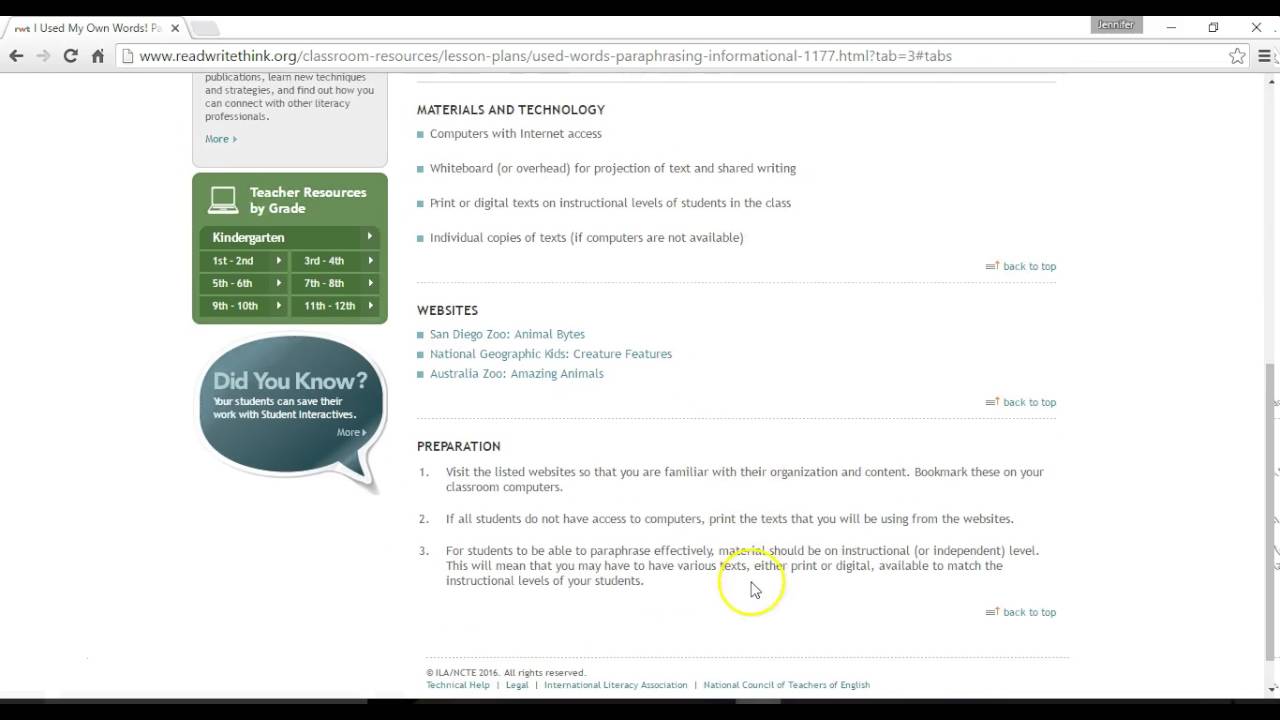 ReadWriteThink org Tutorial - YouTube