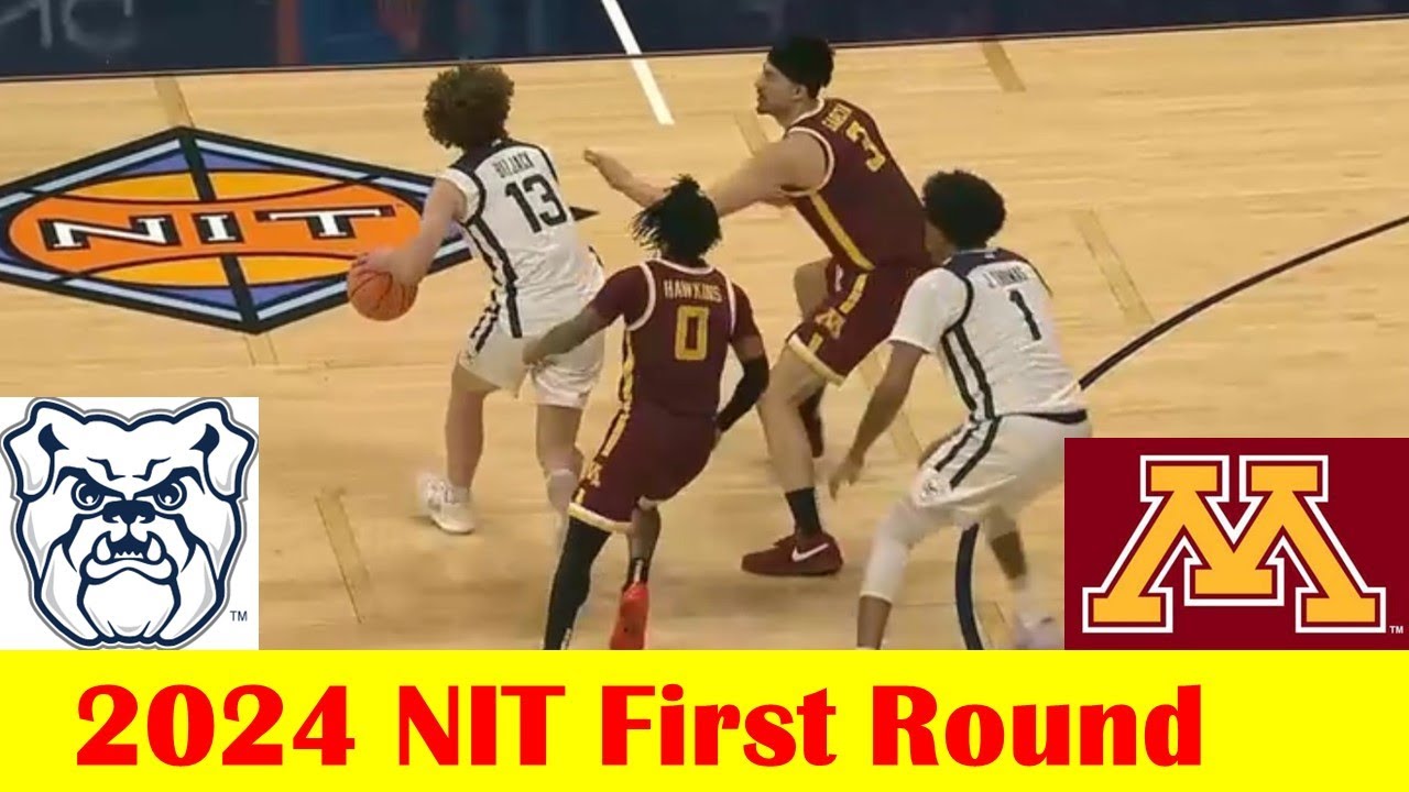 Minnesota vs #4 Butler Basketball Game Highlights, 2024 NIT First Round ...