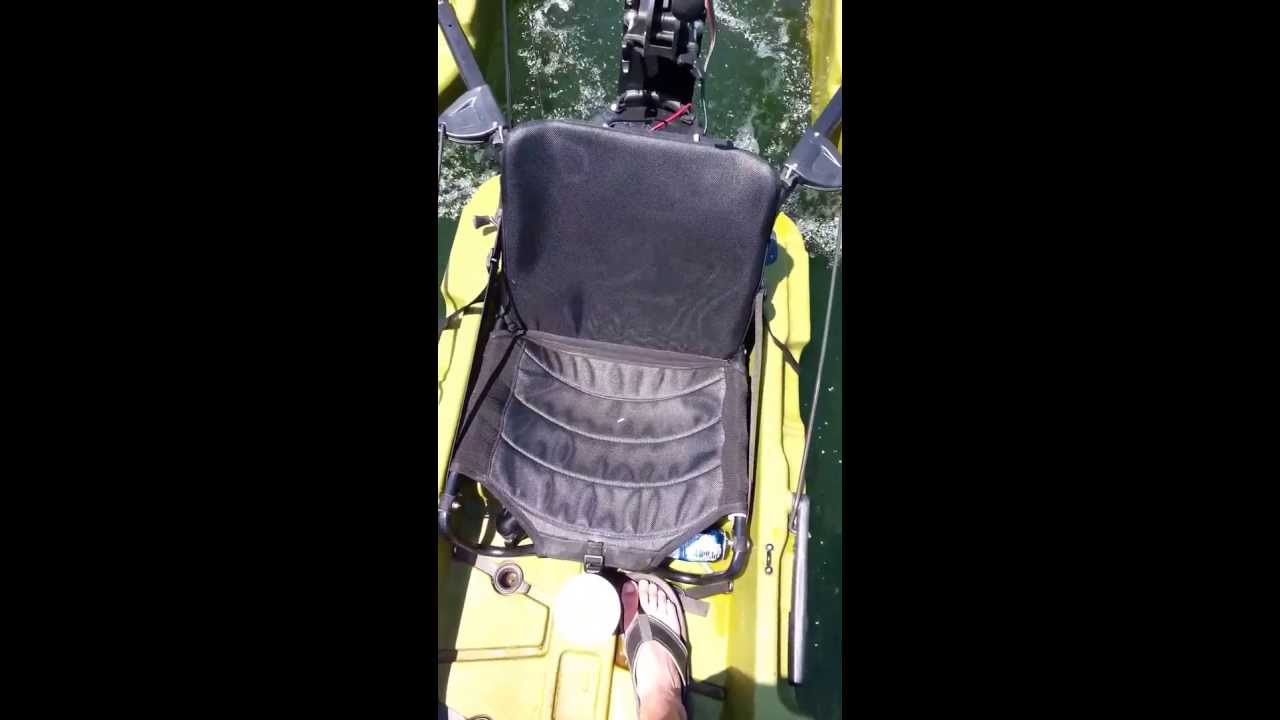 Freedom hawk Pathfinder with trolling motor - YouTube