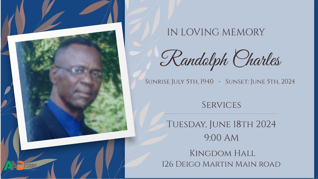The Funeral Service of Randolph Charles - YouTube