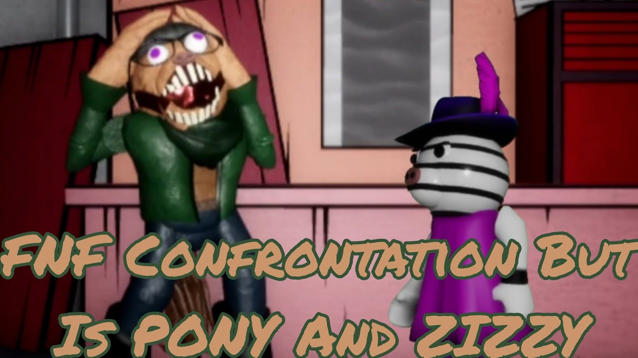 FNF Confrontation But Is PONY And ZIZZY V2 / Roblox Piggy Animation ...