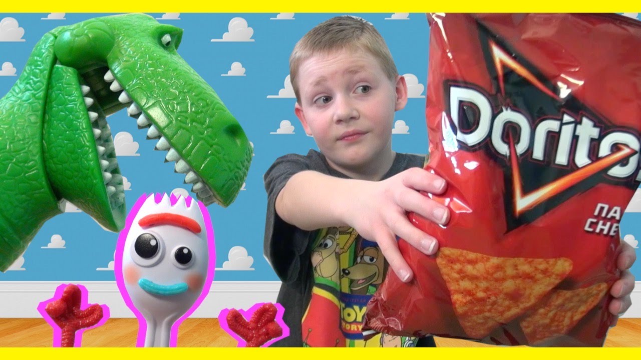 Toy Story 4 Talking DORITOS Bag | Rex Woody Forky Sonic Hedgehog Buzz ...