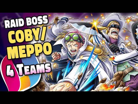 [OPTC] Coby/Helmeppo Raid Boss - 4 Teams (Snakeman, Carrot, Onami, 6 ...