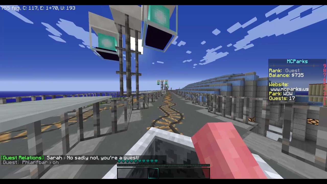 Testtrack ride in Minecraft - YouTube