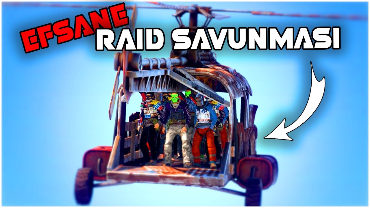 EFSANE RAİD SAVUNMASI, HELİ & TANK ÇALDIK (2x) - Rust Türkçe - YouTube