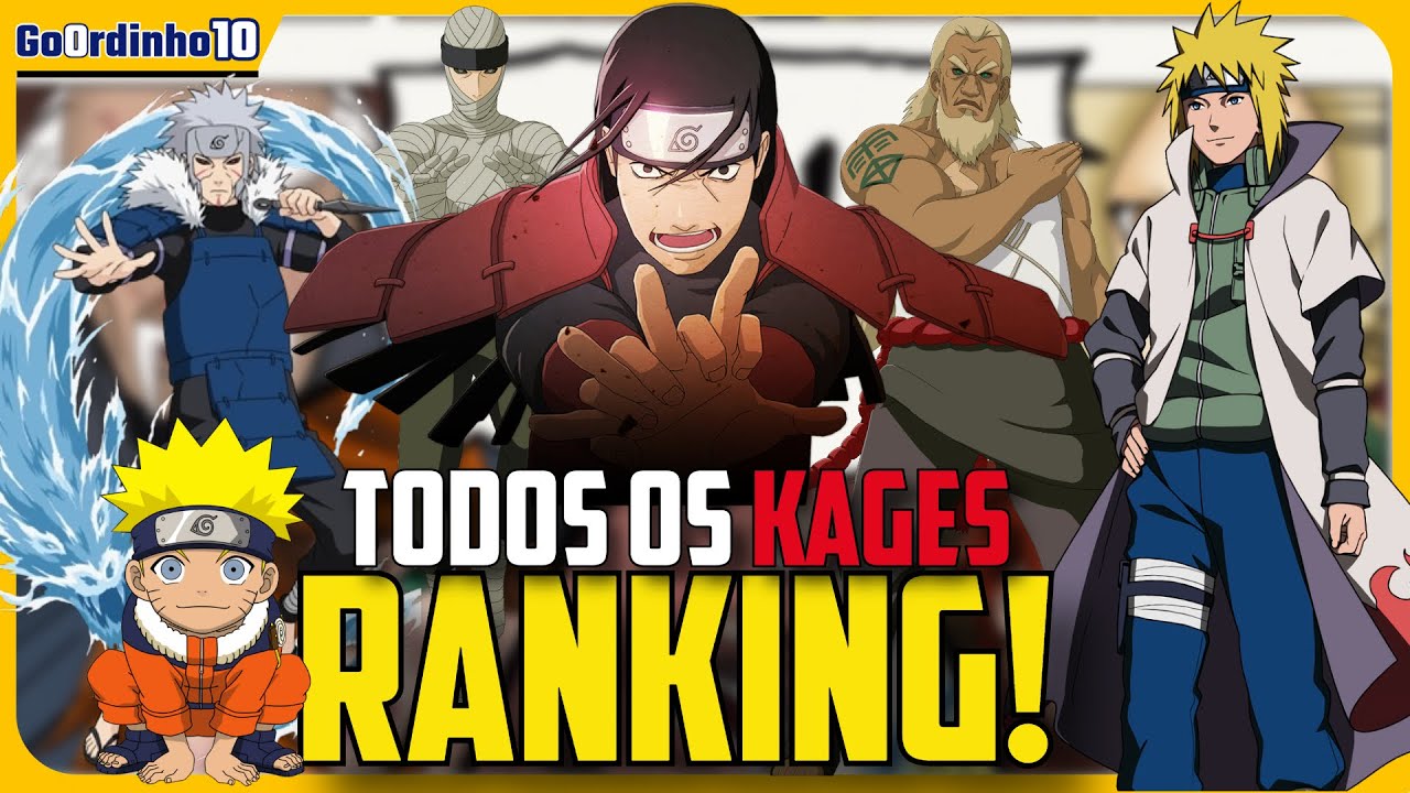 NARUTO: TODOS OS 17 KAGES, DO MAIS FRACO AO MAIS FORTE 🏆 - YouTube