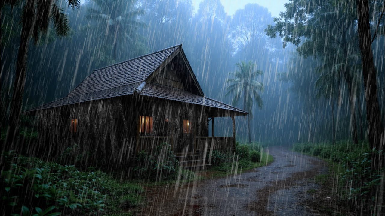 Super Relax & Deep Sleep Instantly With Heavy Rainstorm And Intense ...