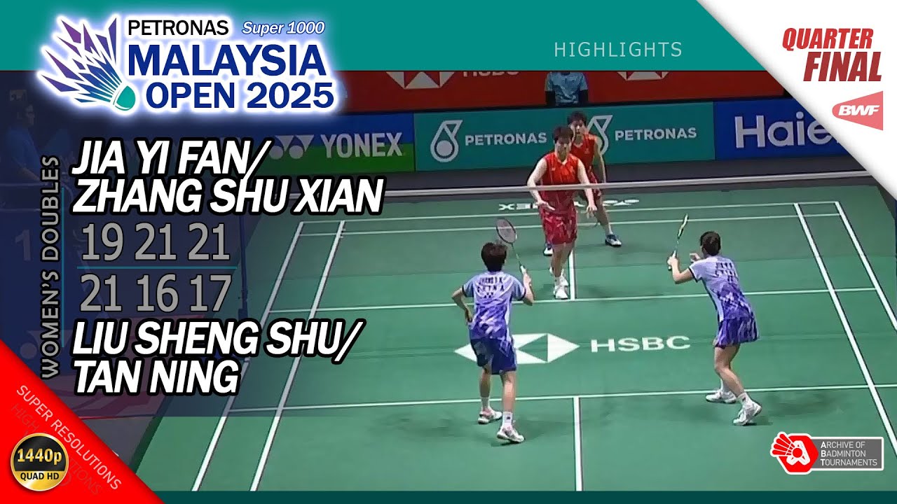 Jia Yi Fan / Zhang Shu Xian vs Liu Sheng Shu / Tan Ning | Malaysia Open ...