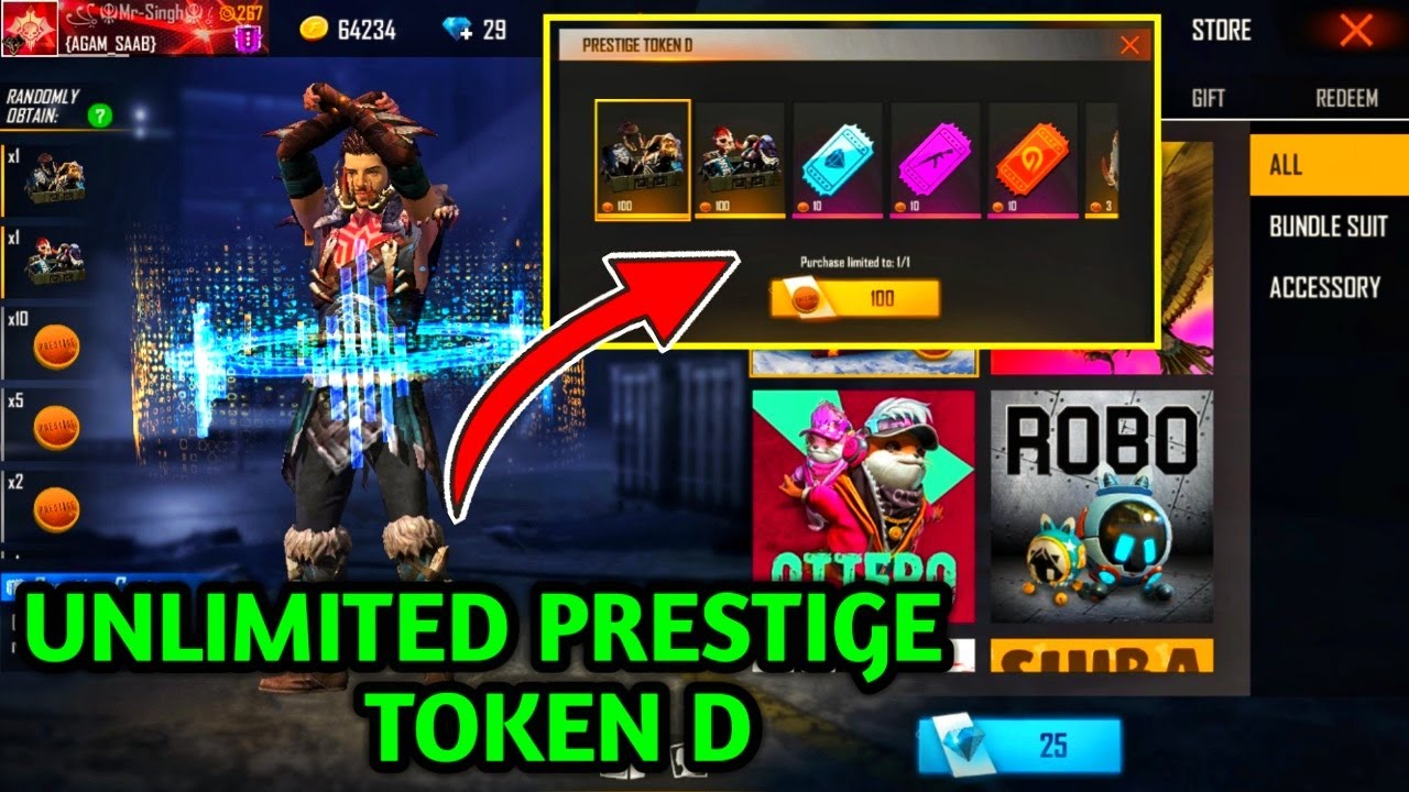 Free Fire New Event | How To Get Unlimited Prestige Token D || New ...