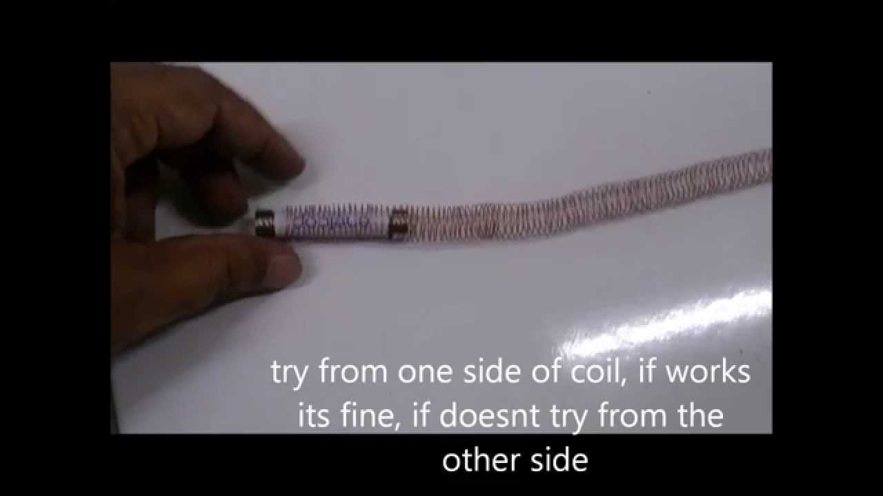 electromagnetic field: Copper coil with magnets - YouTube