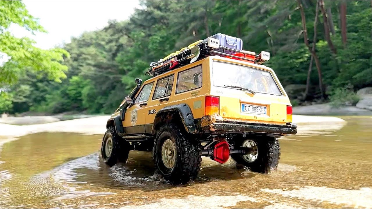 1/10 RC Car : Axial SCX10 II | Jeep Cherokee | Off-road | ASMR #28(3 ...