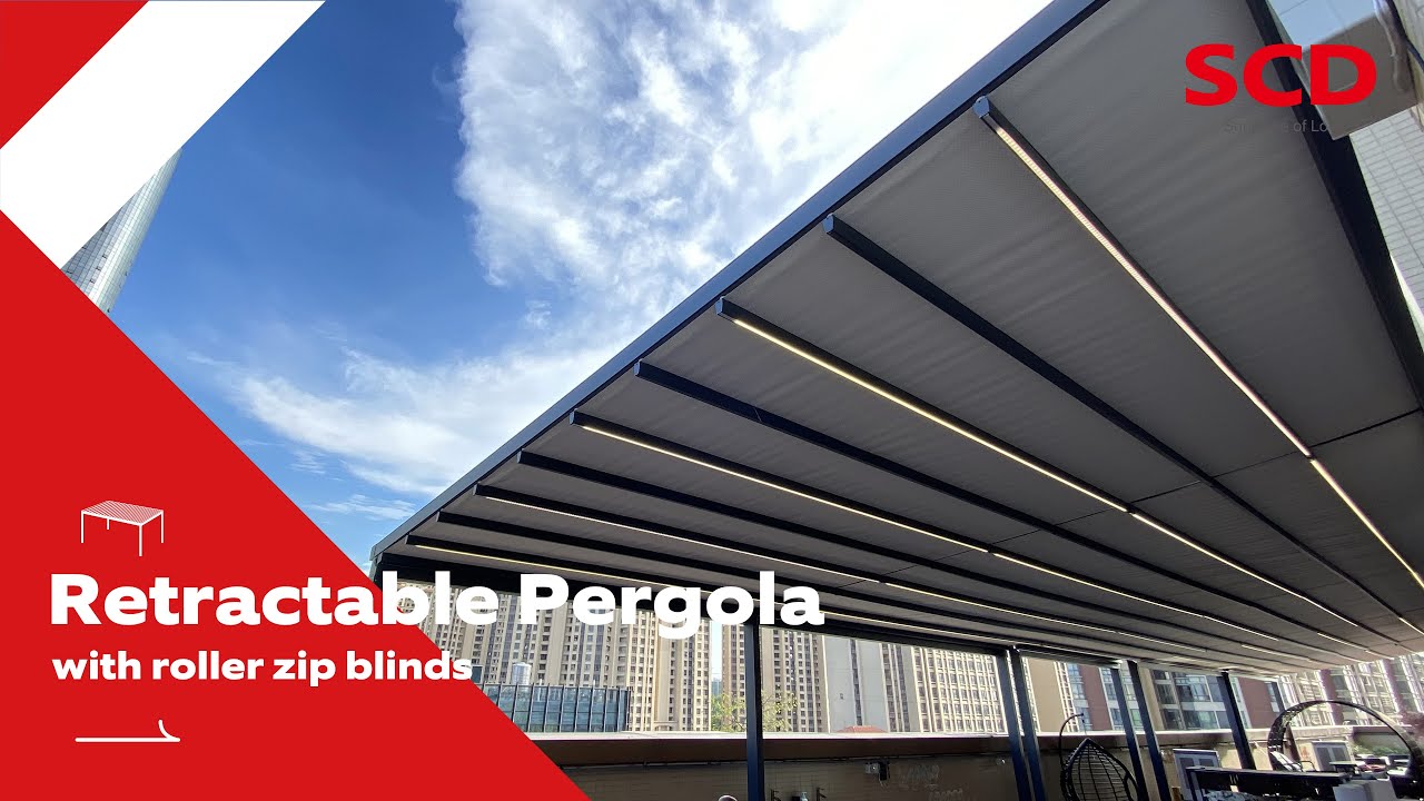 SCD Retractable Pergola manufacturer 20+ years SCD outdoor sunshade ...
