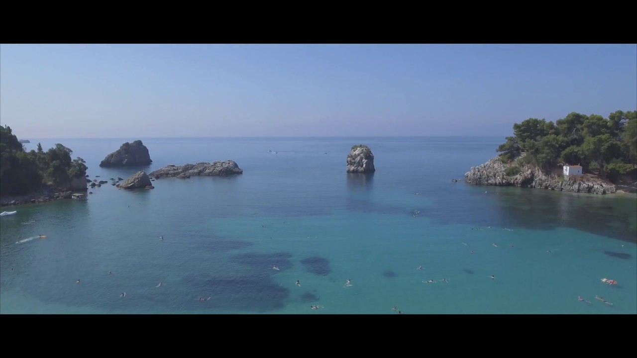 Parga Beach and city view | Aerial view | 4K - YouTube